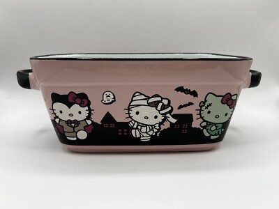 NWT Sanrio Hello Kitty Halloween Pink Mummy Ceramic Loaf Pan/Casserole ...