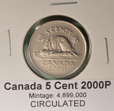 2000P - Canada 5 Cent KEY DATE - Canada Nickel - Circulated KEY DATE | eBay