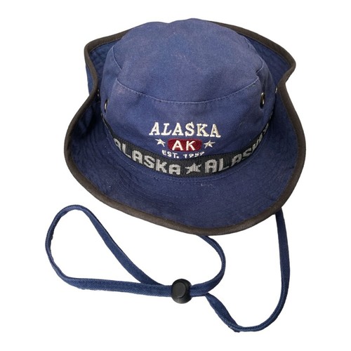 Vintage Alaska Bucket Hat Tracker Sun Chin Strap | eBay