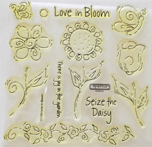 CTMH Stamp Set, LOVE IN BLOOM, containing 13 stamps, In excellent ...