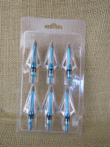 ARCHERY HUNTING BROADHEADS Sealed Pack of 6 ~ Blue ~ NEW | eBay