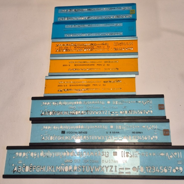 Job lot x 7 Uno Standardgraph Pen U Staedtler lettering numbering ...