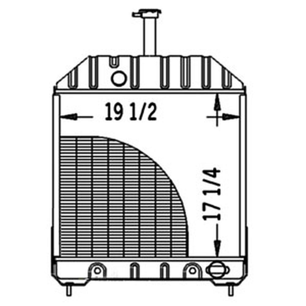 E7NN8005CA Radiator Fits Ford/New Holland 555 555C 555D 575D 655C 655D ...
