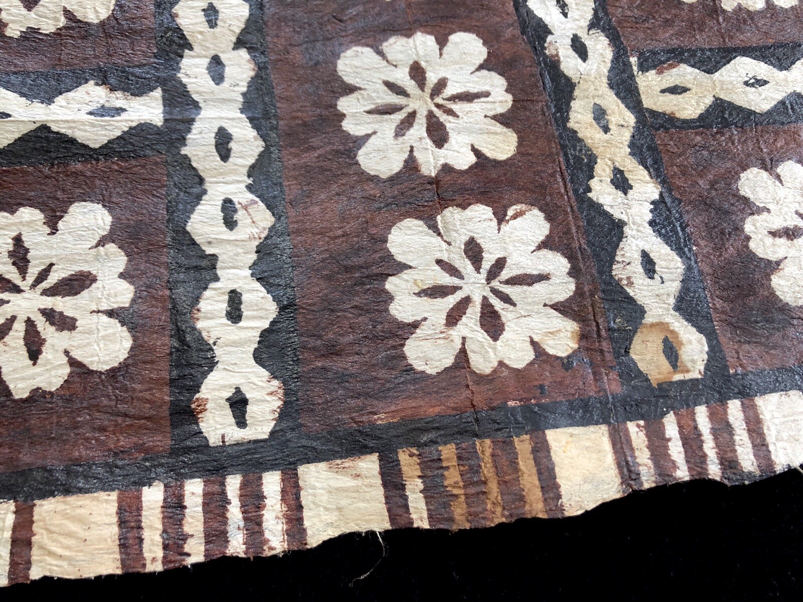 Vintage Handmade FIJI 12x19" Bark TAPA CLOTH Tiki Dinner Placemats ...
