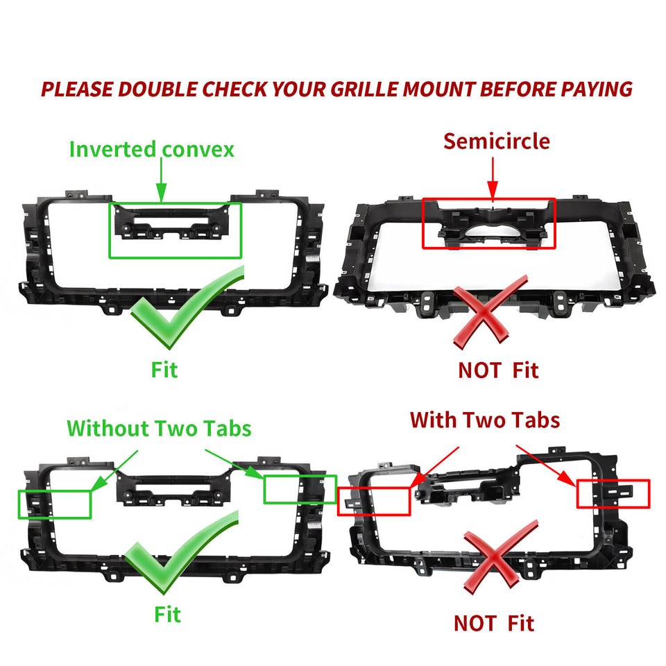 For 2016-2019 Chevrolet Silverado 1500 Radiator Grille Support Mounting ...