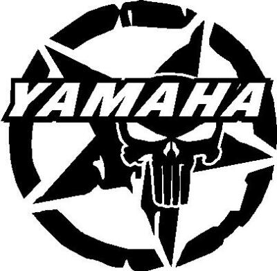 Yamaha Skull Star Snowmobile Decal Vinyl Window Sticker | Graphic