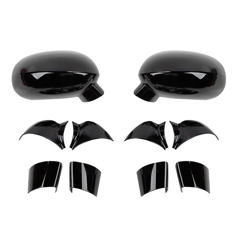Black Car Side Mirror Cover ABS Decals Rearview Trim for Dodge ...