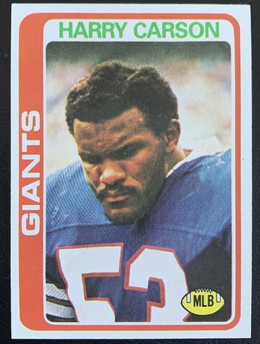 1978 Topps Harry Carson #393 New York Giants - HOF - Nice Card ...