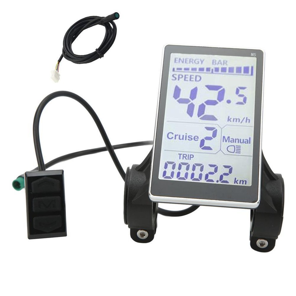 Ebike 24V 36V 48V 60V M5 LCD Display Speed Power Meter Control Panel 5 ...