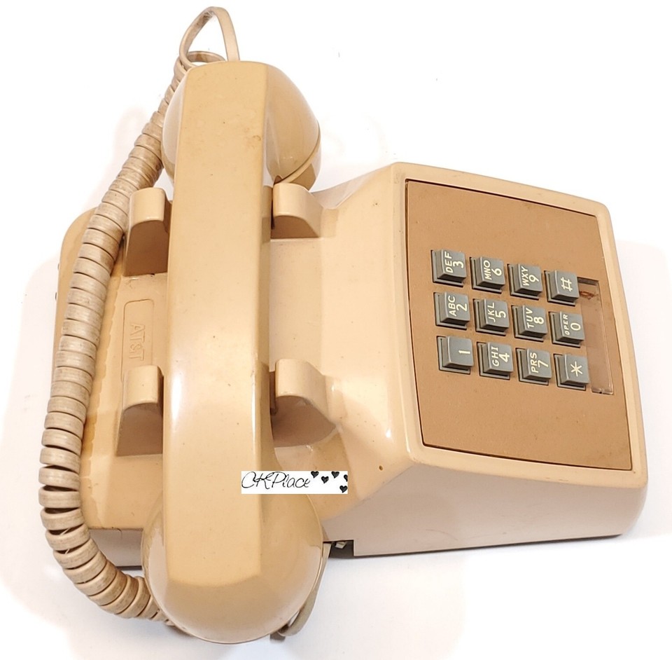 Vintage Western Electric Touchtone Desk Telephone Pink Defunct Bell ...