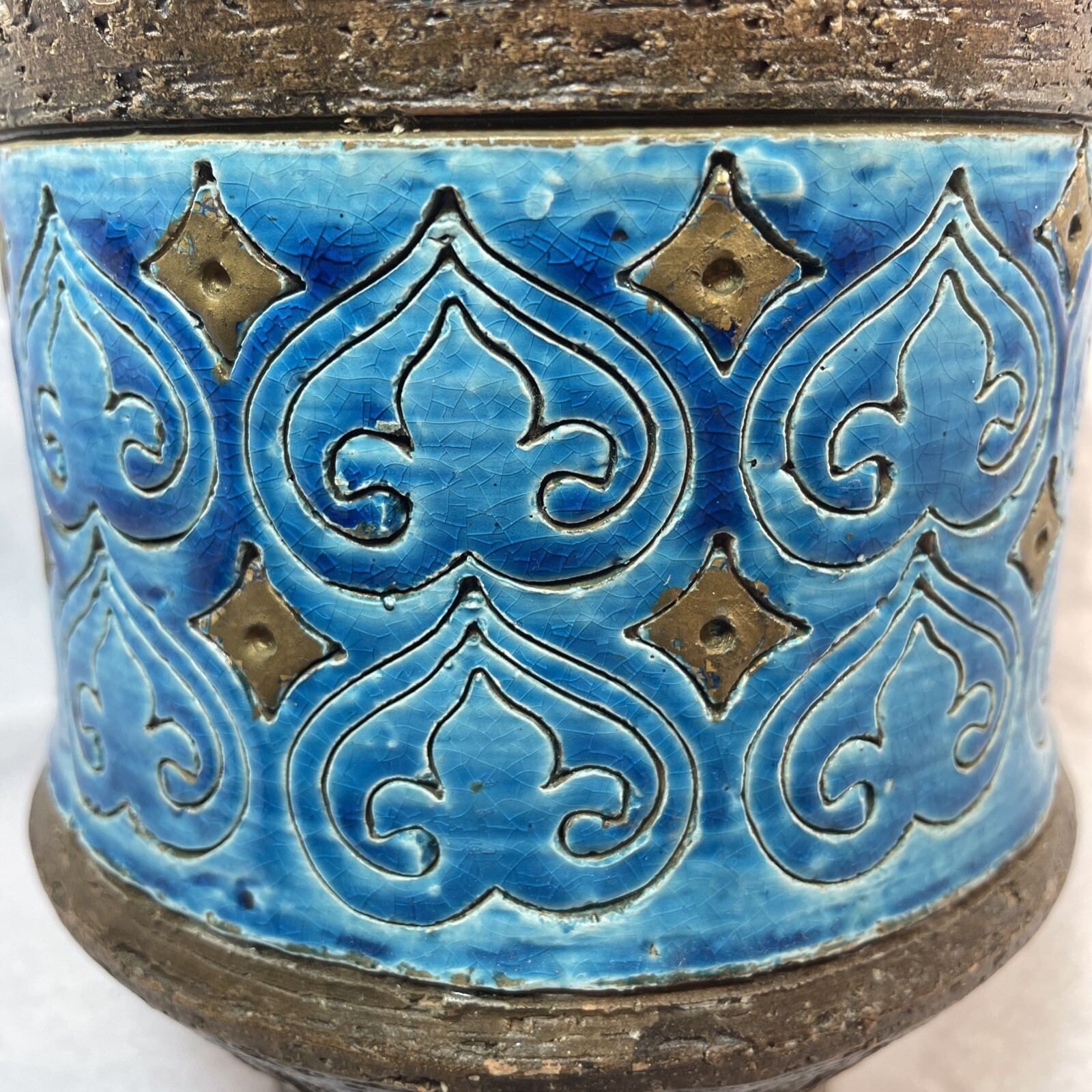 Rare Bitossi Pottery Vase Rimini Blue Aldo Londi Mid Century Modern ...