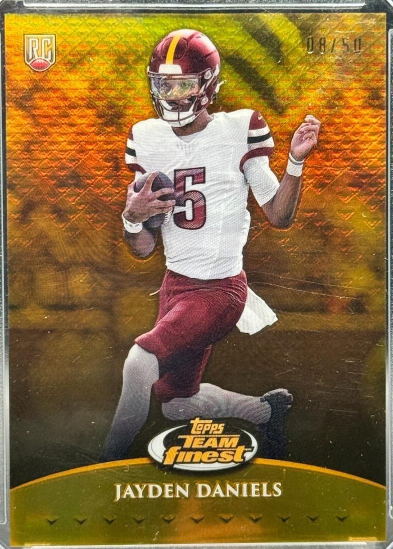 2024 Topps Finest - Team Finest Jayden Daniels #TF-2 Gold Refractor /50 ...