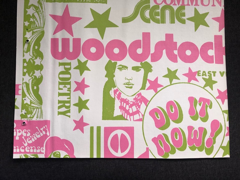 Vintage WALL-MATES Juvenile Wallpaper Sample WOODSTOCK Scene Star ...