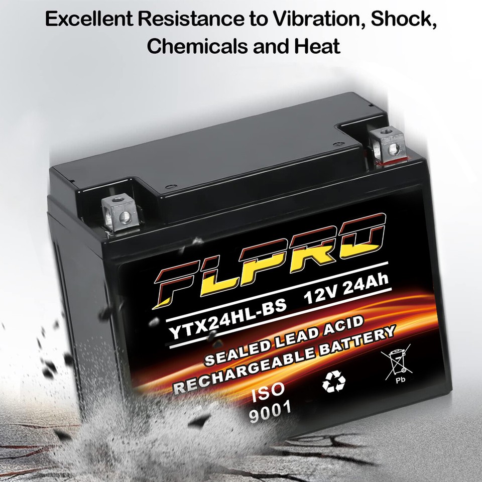 YTX24HL-BS 12V 24 Ah Battery for Can-Am Spyder RS RT F3 998 1330 2008 ...