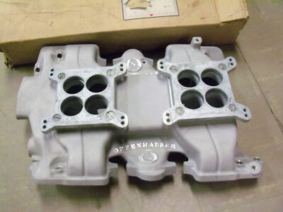 NOS Offenhauser Pontiac 5029 1955-1960 Dual Quad Intake Manifold, NIB ...