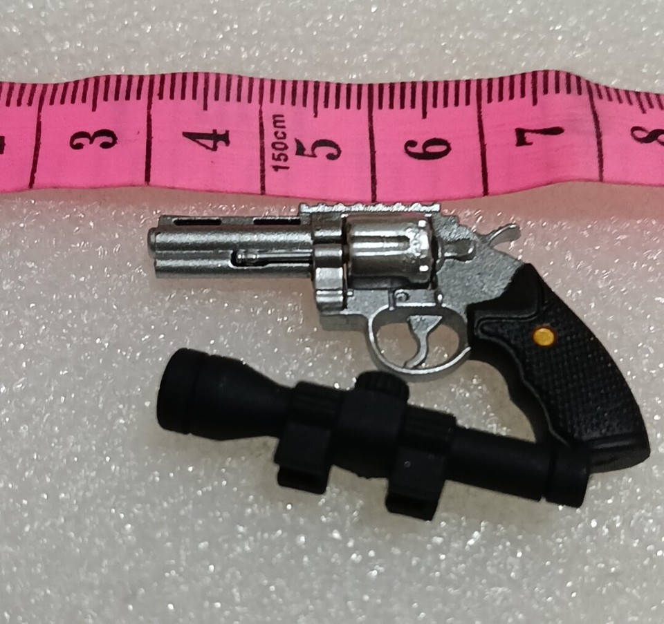 W046 1/6 Silver Magnum Revolver Pistol Model for 12'' Male Soldier HK ...