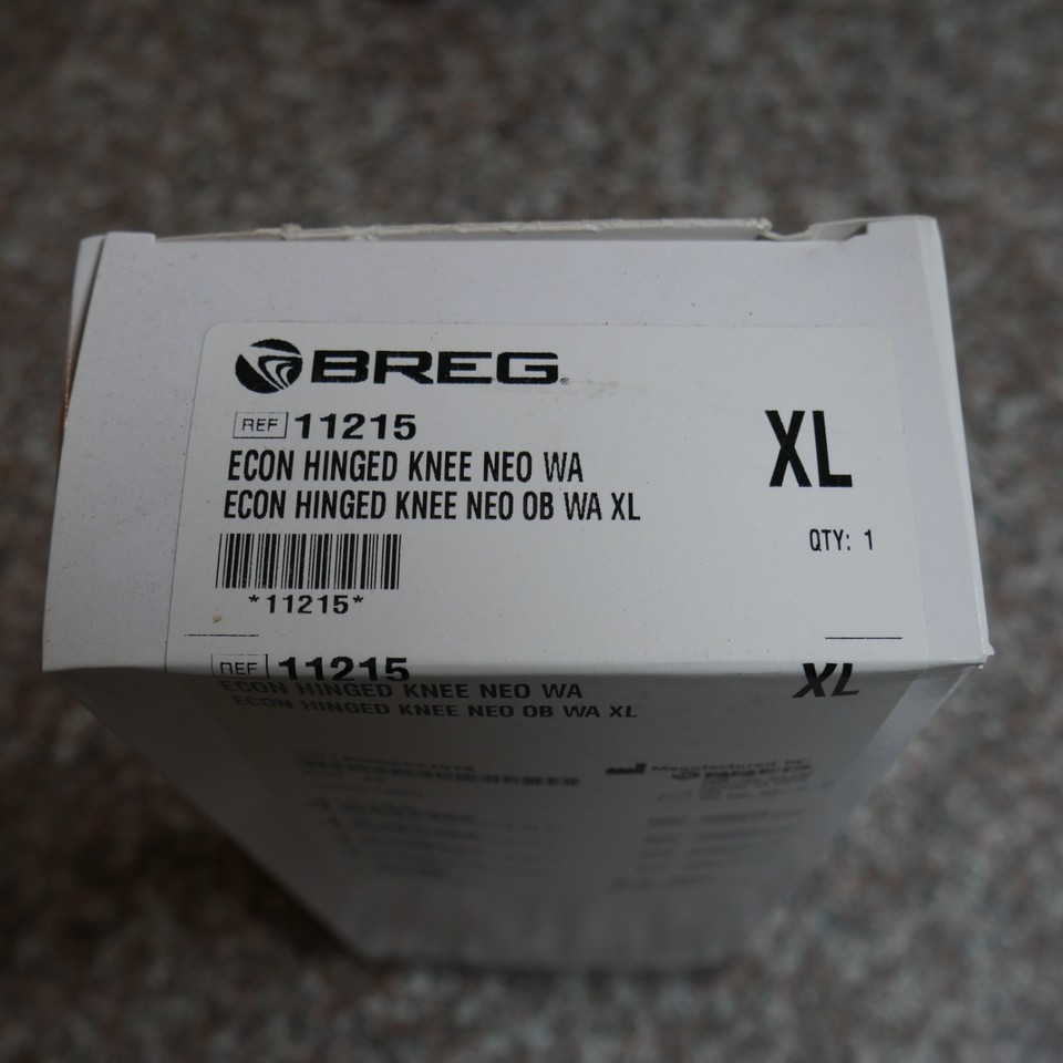 Breg 11215 Economy Hinged Knee Brace Open Back - Neoprene - XL - NEW IN ...