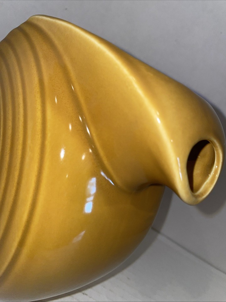 Vintage Fiesta Ironstone Disk Water Pitcher Antique Gold Glaze Circa ...