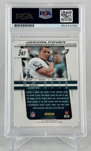 JORDAN POYER SIGNED AUTOGRAPHED 2013 PRIZM #247 ROOKIE CARD EAGLES PSA ...