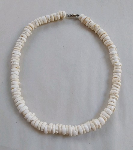 Vintage Hawaiian Surfer Puka Shell Bead 11 MM Necklace 20 Inch w/Barrel ...