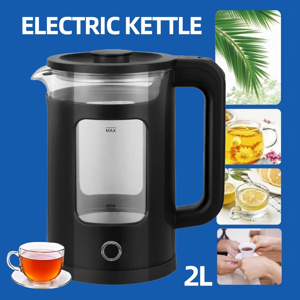Electric Kettle Fast Boil 1500W Stainless Steel Jug Boil-Dry Protection ...