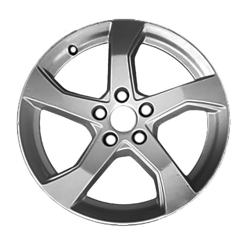 17x7.5 5 Spoke Refurbished Aluminum Wheel Painted Light Silver Metallic ...