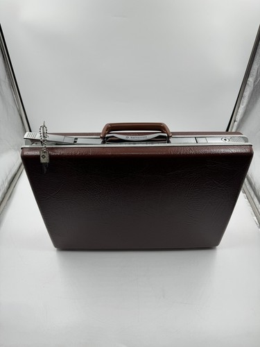Vintage Samsonite Classic IV Brown Hard Shell Attache Brief Case With ...