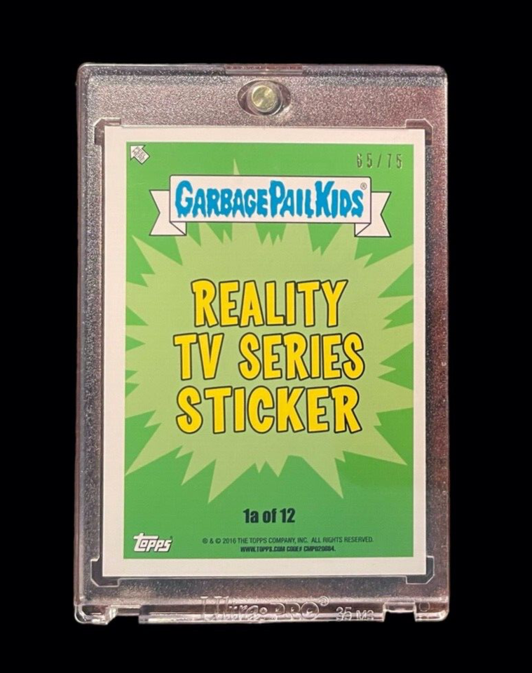 GPK KIM KAR TRASHY N. 65/75 Red Border Reality TV Sticker #1a Kim ...