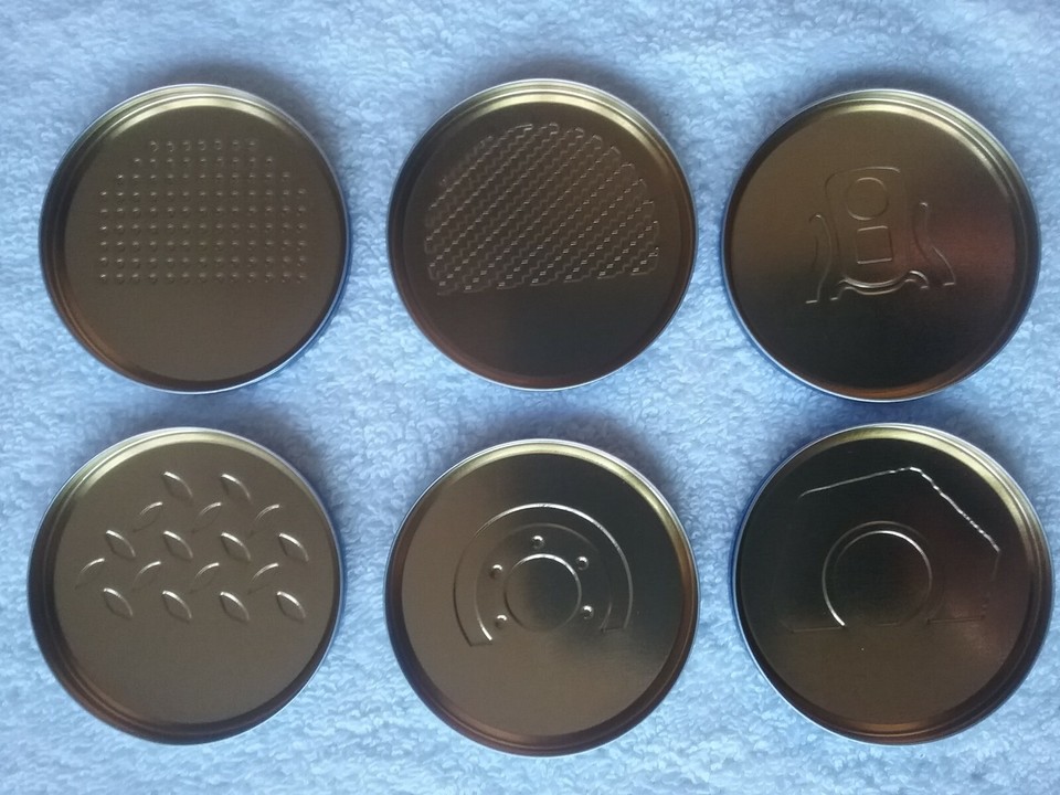 Vintage Collector Set 6 Different Grizzly Long Cut Dip Metal Tin Can ...
