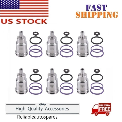 6 Pcs Steel Injector Sleeve Tube Set Fit For 21401136 Renault/ Volvo ...