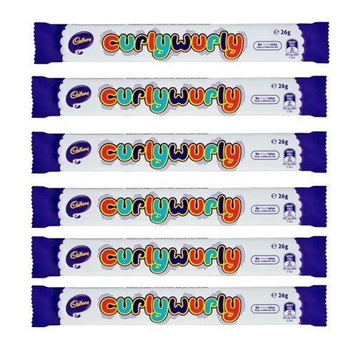 904166 6 x 26g PACKETS CADBURY CURLY WURLY CHOCOLATE BAR | eBay Australia