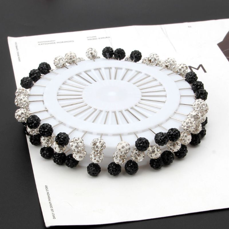 Trendy Shawl Scarf Alloy Chest Pins Brooches Hijab Safety Pin Mix ...