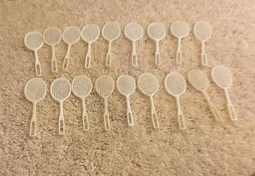 Vtg Barbie doll tennis rackets white badminton diorama sports ...