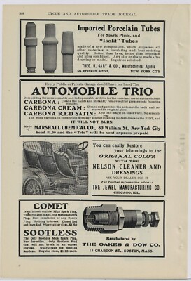 1907 Oakes & Dow Co. Ad: Comet Sootless Mica Spark Plugs - Boston ...