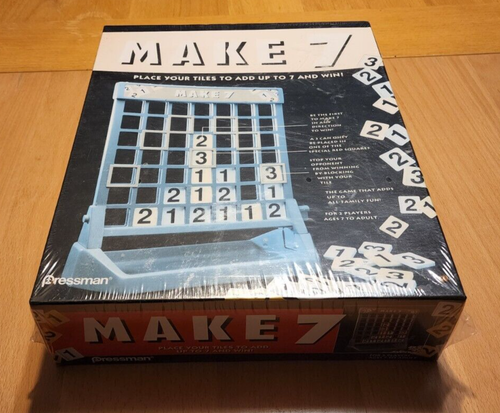 1994 Pressman Make 7 Game New Sealed Place Tiles to Add up to 7 Age 7 ...