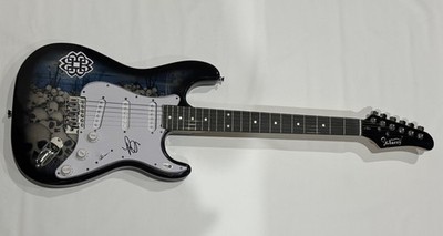 BEN BURNLEY SIGNED SKULL ELECTRIC GUITAR BREAKING BENJAMIN RARE JSA COA ...