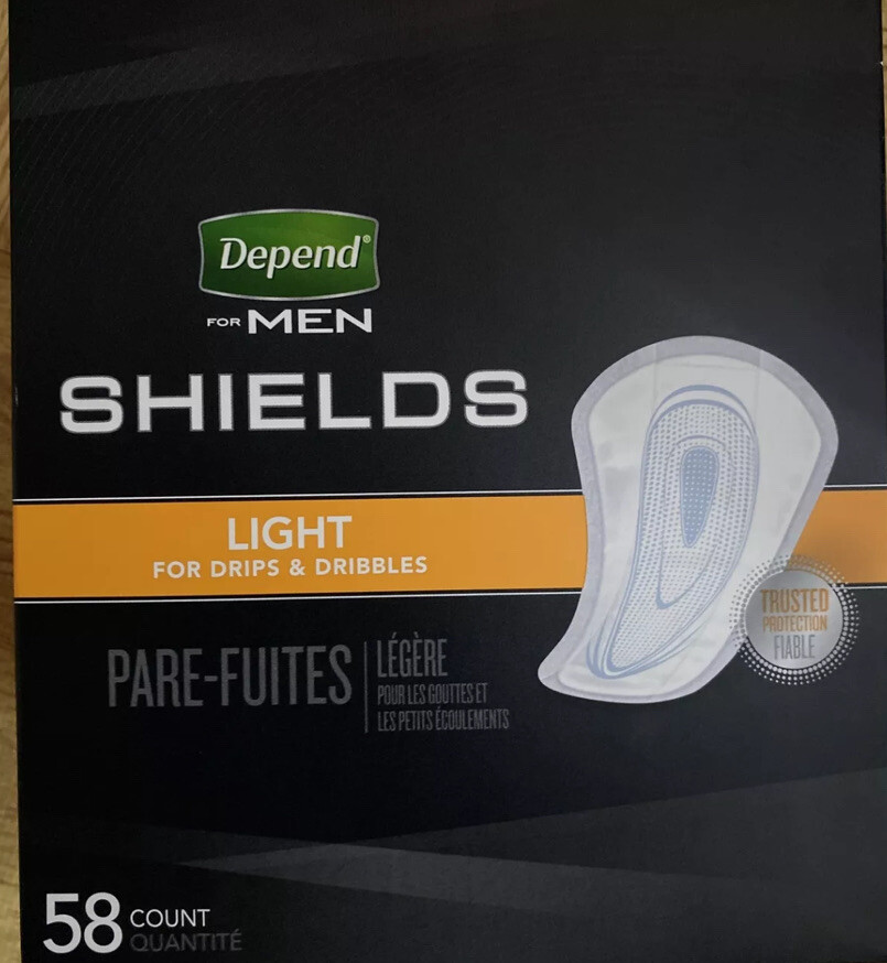 Depend Incontinence/Bladder Control Shields, Pads for Men, Light ...