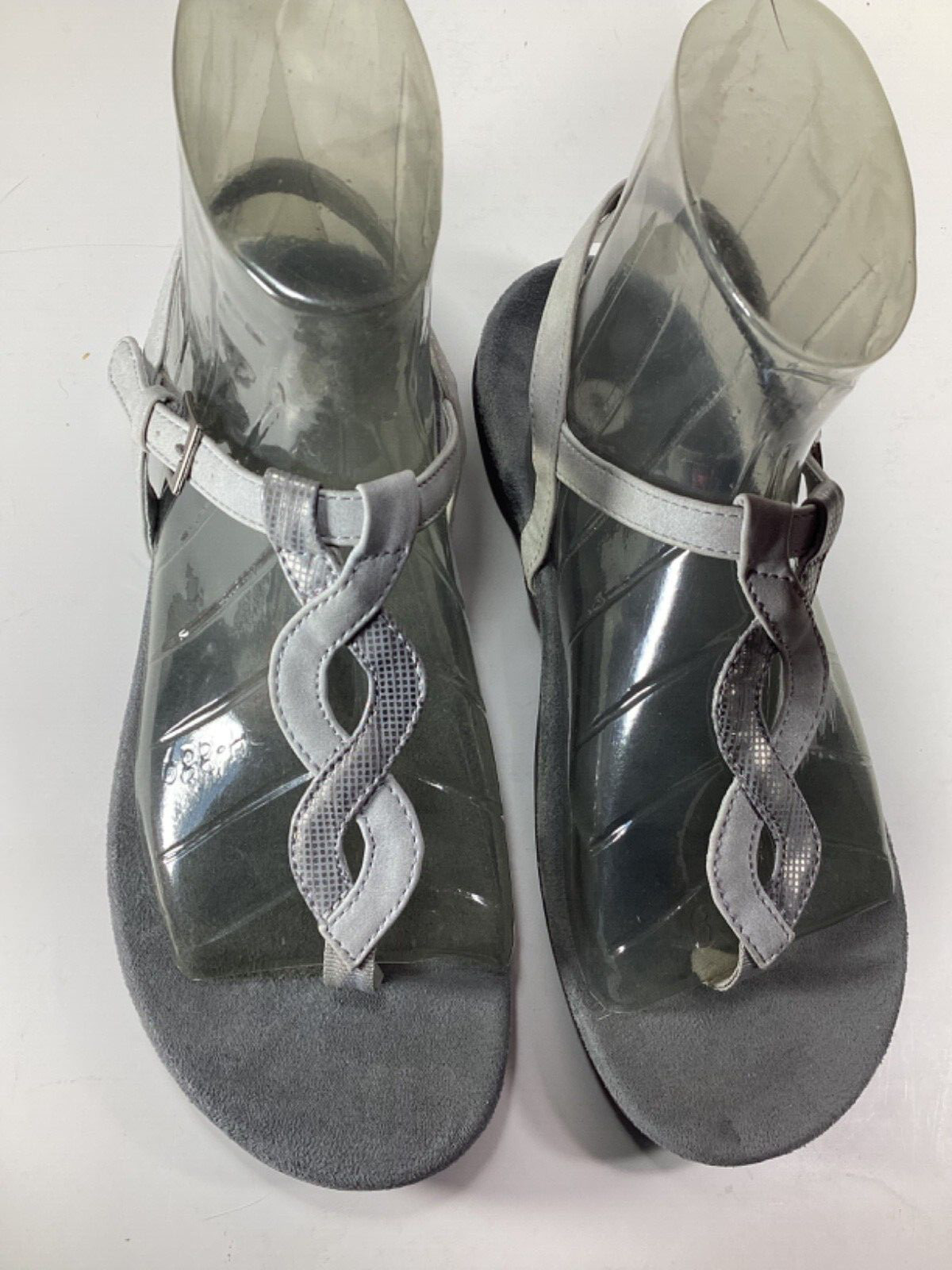 Revitalign Orthotic Silver Metallic Gray Leather Hero… - Gem