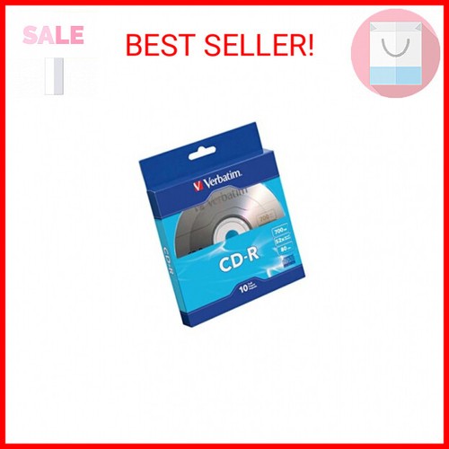Verbatim CD-R Blank Discs 700MB 80-Minutes 52X Recordable Disc for Data ...