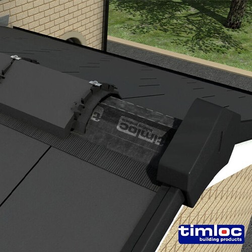 Timloc Roll Out Dry Fix Ventilated Ridge Kit 6m Black Roofing Apex ...