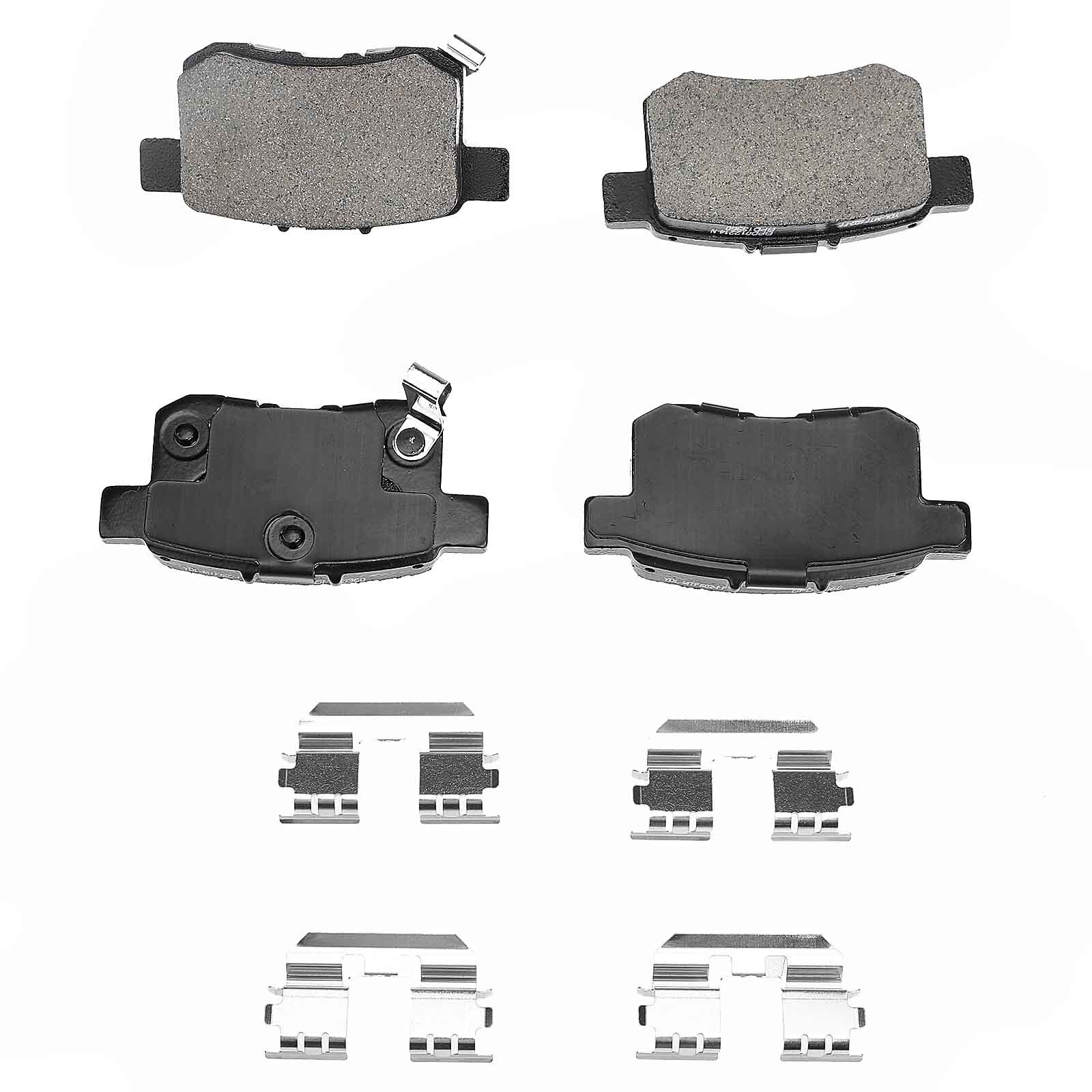 Rear LH & RH Disc Brake Rotors and Ceramic Brake Pads for Acura TSX ...