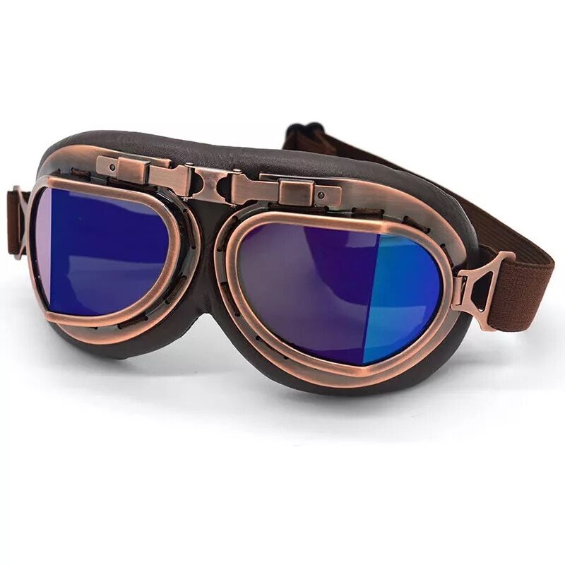 Vintage Copper Frame Steampunk Motorcycle Goggles Sunglasses Retro ...