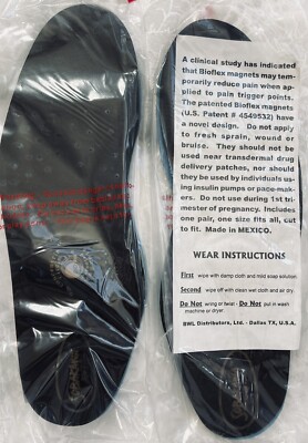 NEW SOBAKAWA MENS BIOFLEX THERAPEUTIC MAGNETIC INSOLES CONCENTRIC ...