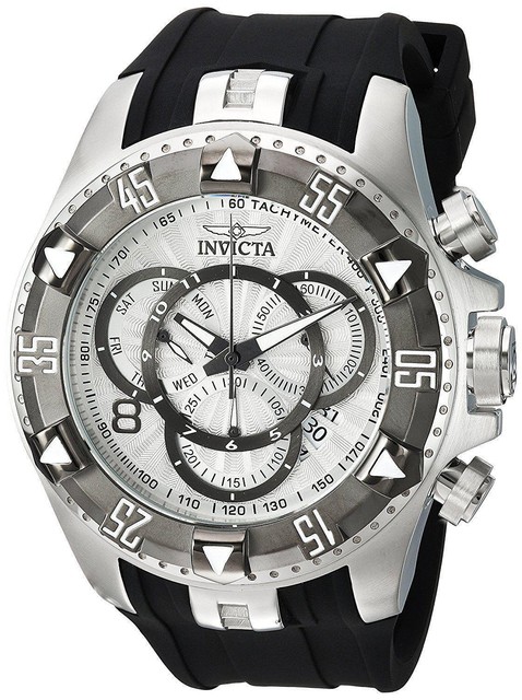 24272 Invicta Excursion 52mm Men's Quartz Multifunction Silver Dial Strap Watch for sale online ...