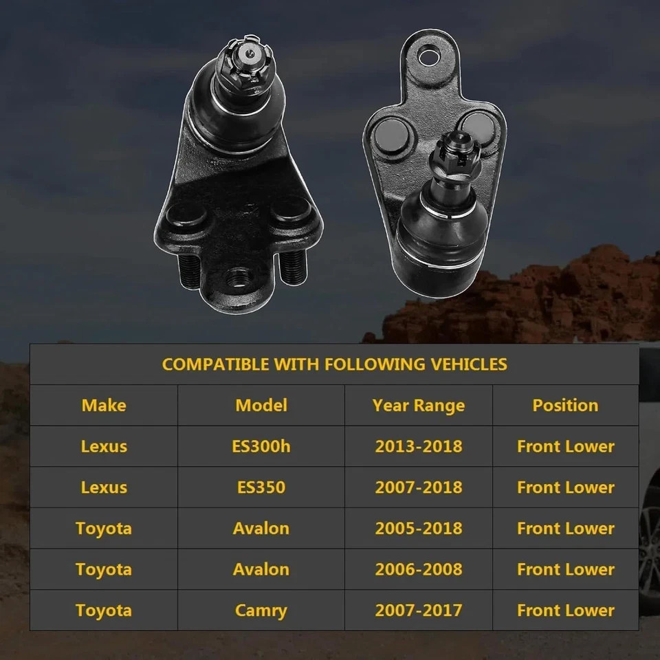 2PC Front Lower Ball Joint Kit K500043 K500044 for Toyota Avalon 2005 ...