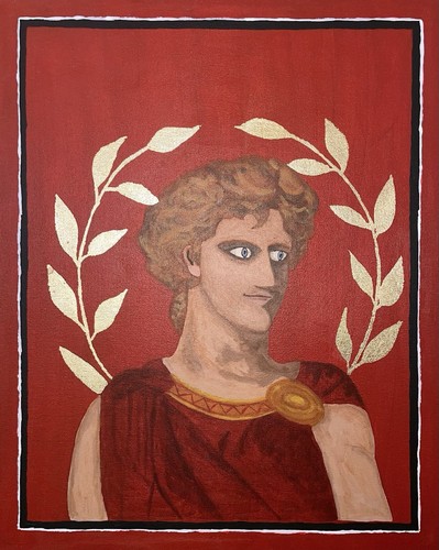 Alexander The Great Depicted As The God Apollo Gold Leaf Accents | eBay