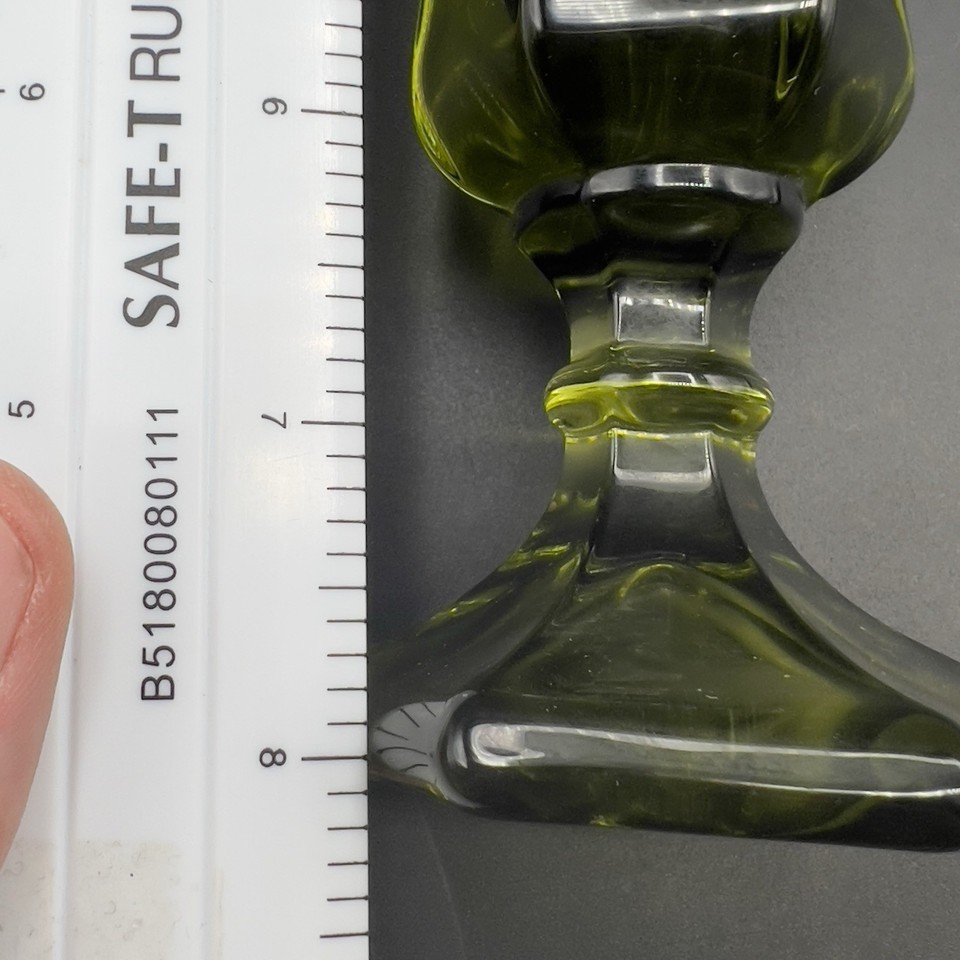 Vintage Olive Green Fostoria Glass Bud Vase Coin Pattern | eBay