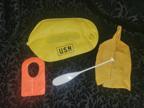 Vintage 12" G.I. Joe Yellow Life Raft U.S.N. Life Jacket Lot | eBay