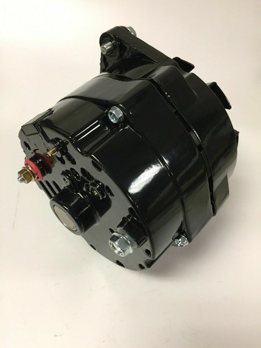 1928-1931 Ford Model A Black Powder Coat Alternator W/Pulley 6 Volt Pos ...