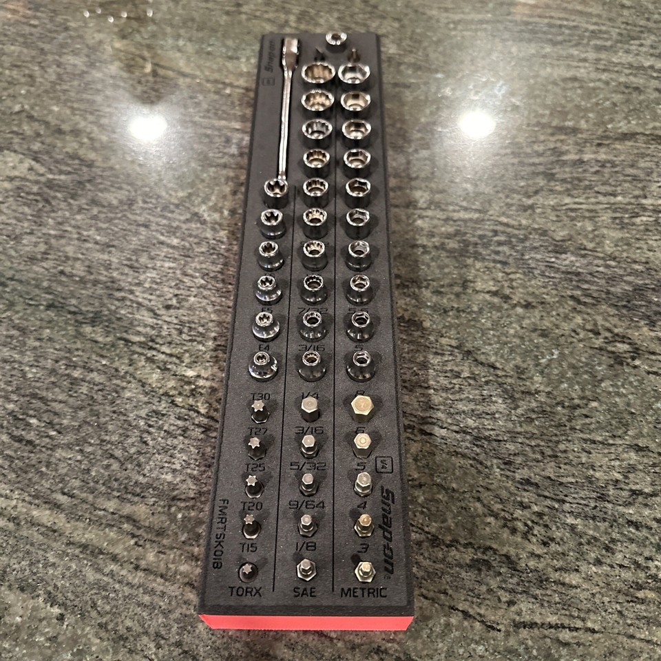 Snap On 145rtmle 45 pc low profile ratchet & socket master foam set new ...